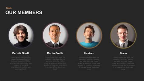 Our Team Member PowerPoint Template Keynote Slidebazaar