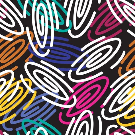 Spiral Swirls Seamless Pattern Design Round Spiral Scrolls Circle Swirls Geometric Elements