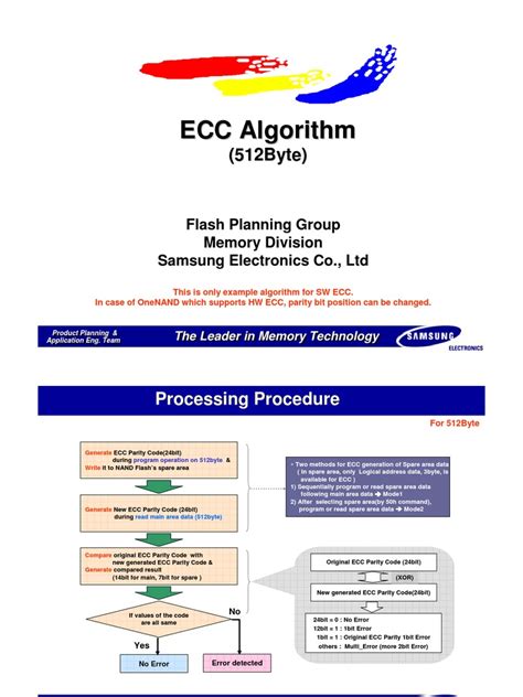 Ecc Algorithm For Web 512b Download Free Pdf Error Detection And Correction Flash Memory