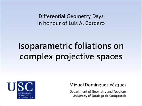 Ppt Isoparametric Foliations On Complex Projective Spaces Powerpoint