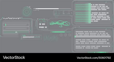 Scientific Research Data Processing Interface Vector Image