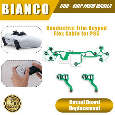 1 Set Conductive Film Replacement Lr Buttons Cross Key Functional Circuit Board For Ps5