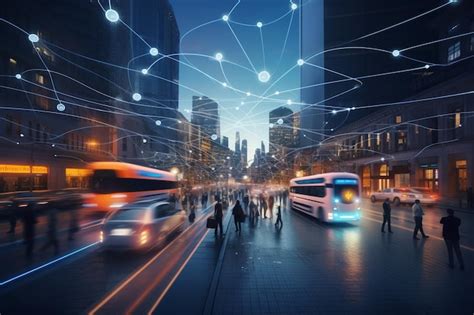 Urban Transportation Network Optimized With 5g Con 00188 01 Premium Ai Generated Image