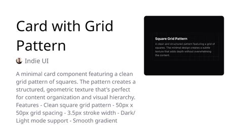 Card With Grid Pattern 21stdev The First Vibe Crafting Tool 21stdev