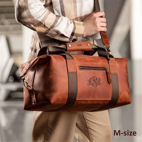 Handmade Leather Duffle Bag For Men Genuine Leather Duffle Bag