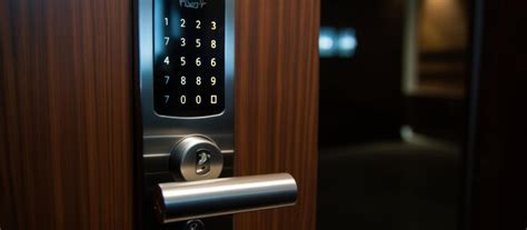 Premium Ai Image Digital Keypad Access On A Wooden Hotel Or Apartment Door