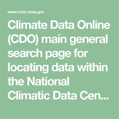 climate data online cdo main general search page for locating data