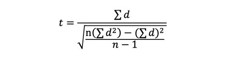 T Test Formula