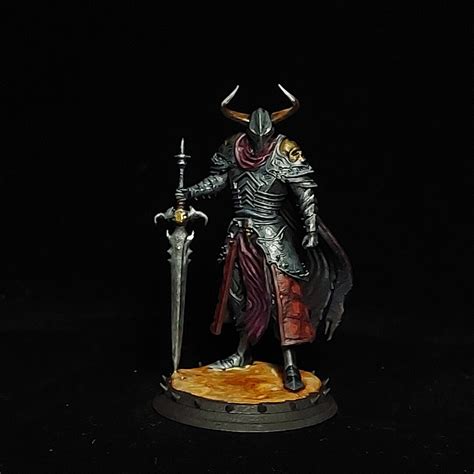Death Knight Miniature Dark Evil Knight Painted Dnd Mini Stormborn