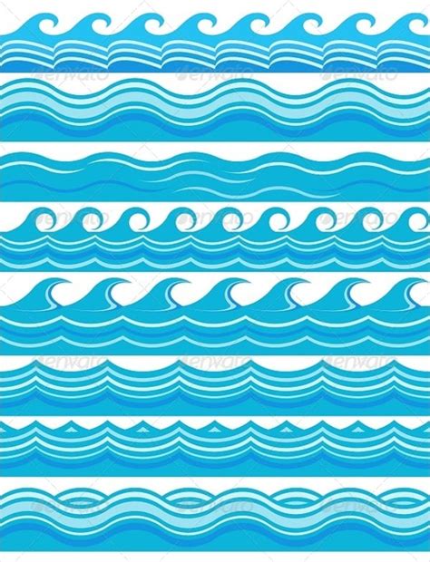 Printable Ocean Wave Template
