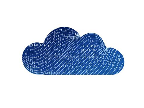 digital cloud with binary pattern stock illustration illustration of
