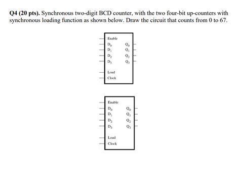 Solved Q4 20 Pts Synchronous Two Digit Bcd Counter With
