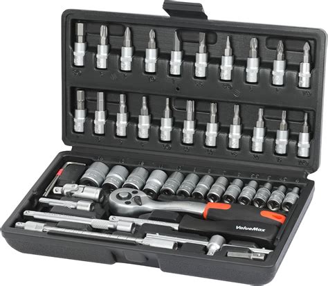 Valuemax Socket Spanner Set 46 Piece Cr V Steel Socket Spanner With 1 4