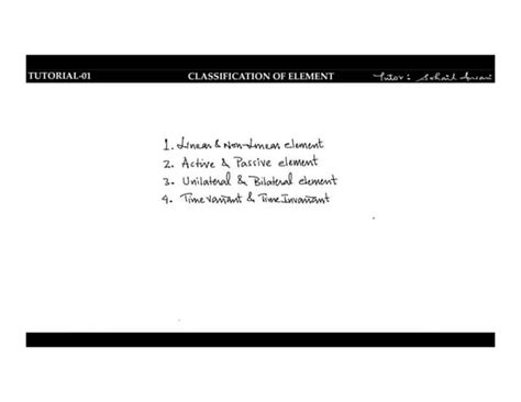Netwrok Theory 01 Classification Of Elementpptx