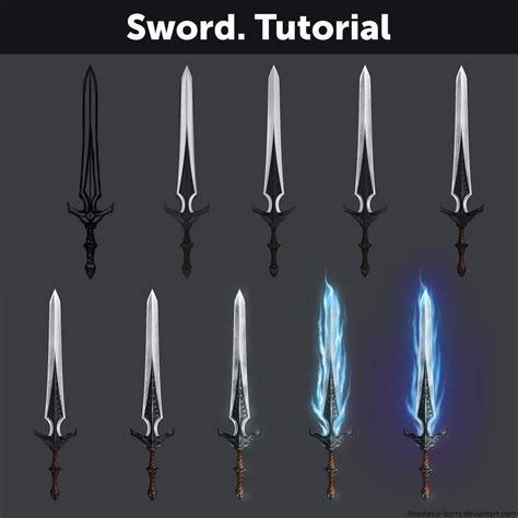 Sword Tutorial By Anastasia Berry Digital Painting Tutorials Digital Art Tutorial Art