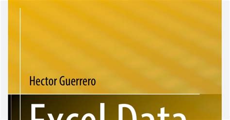 Free Ebook Pdf Excel Data Analysis Modeling And Simulation By Hector