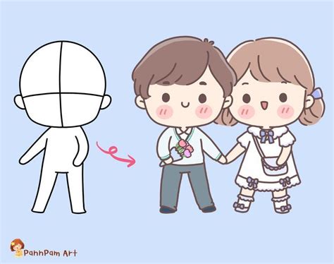 50 Chibi PNG Poses Set 1 Chibi Cute Easy Drawings Easy Drawings