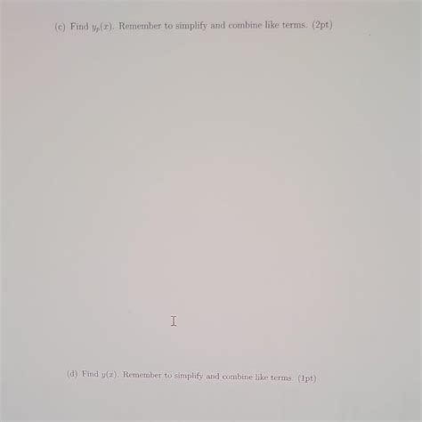 Solved Find The GENERAL SOLUTION To The Second Order Chegg Com