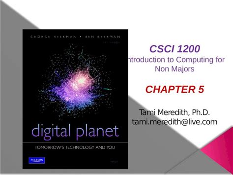 Pptx Csci 1200 Introduction To Computing For Non Majors Chapter 5 Tami Meredith Ph D Tami