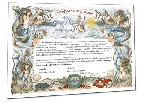 Equator Certificate Ocean Dream