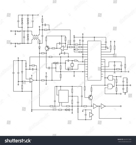 Schematic Diagram Stock Vector Illustration 261911345 Shutterstock