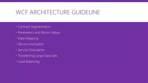 Wcf Best Practice Pptx