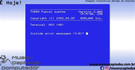 O Borland Turbo Pascal De 1983 Mcc Museu Capixaba Do Computador