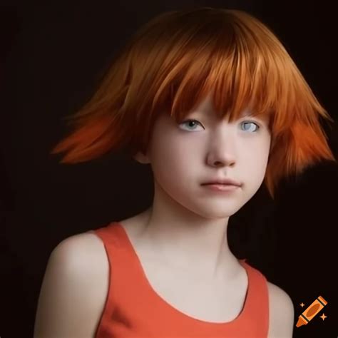 Realistic Depiction Of Misty From Pokemon Looking Sad On Craiyon