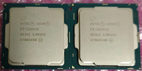 CPU Intel Xeon E3-1225V6 3.30GHz 2個セット - メルカリ