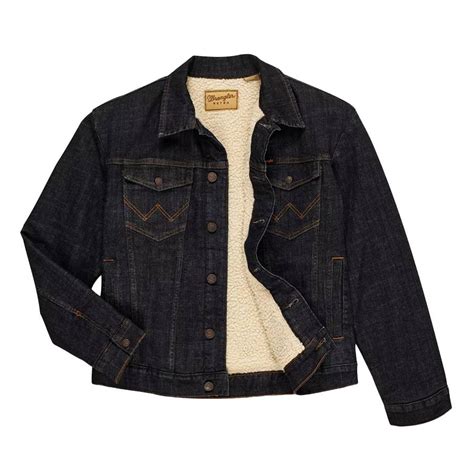 Wrangler Mens Retro Sherpa Lined Western Denim Jacket