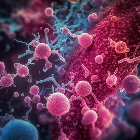 Microscopio De Células Humanas Foto Premium