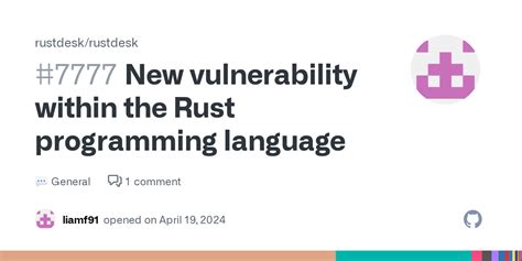 New Vulnerability Within The Rust Programming Language · Rustdesk