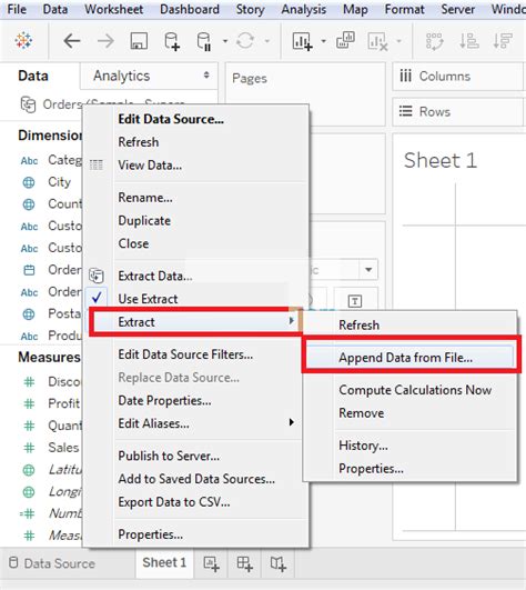 Tableau提取数据 Tableau教程