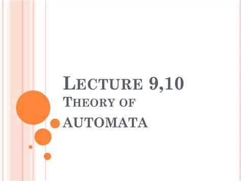 PPT Lecture Theory Of AUTOMATA PowerPoint Presentation Free Download ID