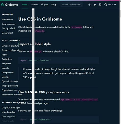 Webpage Displays Incorrectly After Window Resized · Issue 808 · Gridsomegridsome · Github
