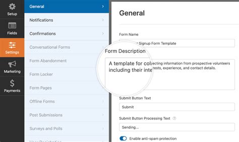 how to create a custom form template