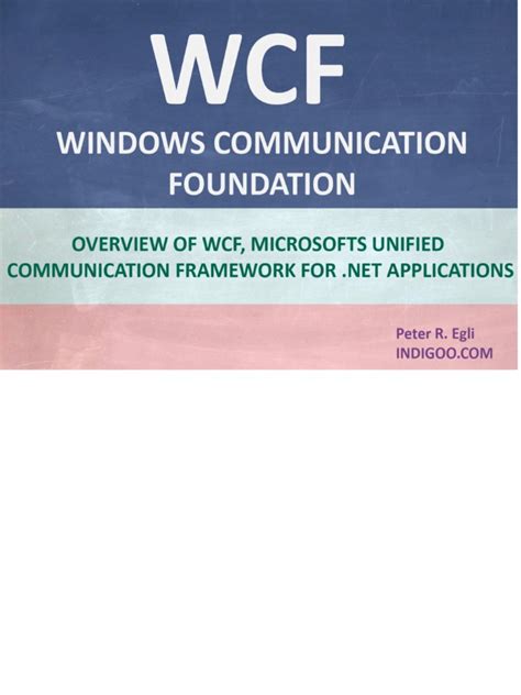 Wcf Pdf Windows Communication Foundation Hypertext Transfer Protocol