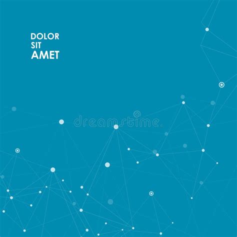 vector abstract science background with connected lines and dots and