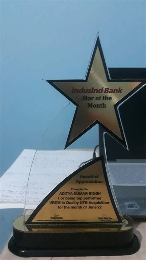 Aditya Kumar Singh On Linkedin Glad To Receive This Thankyou Indusind Bank And All My