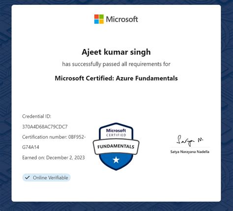 Ajeet Kumar Singh On Linkedin Microsoft Azurefundamental Ceritificate 12 Comments
