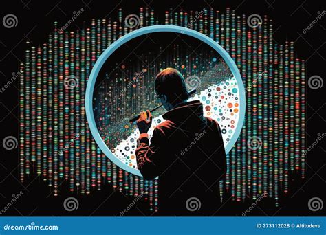 data mining expert analyzing huge trove of data for hidden insights