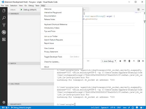 Debug Adapter Doesnt Detach When Finished Execution · Issue 278 · Microsoftvscode Java Debug