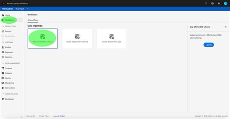 csv 파일을 기존 xdm 스키마에 매핑 adobe experience platform