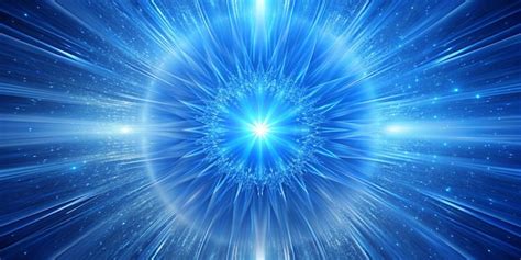 Vibrant Blue Abstract Background With Explosive Starburst Design