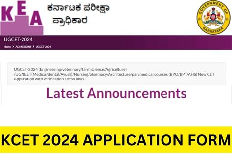 Kcet Application Form 2024 Out Dates Fees Eligibility And How To Apply