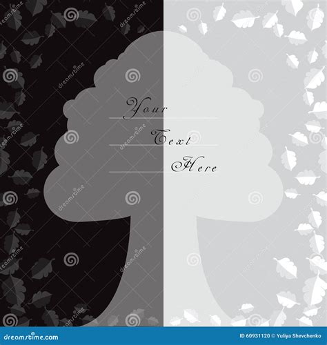 Oak Tree Style Background For Cards Stock Vector Illustration Of Design Gray
