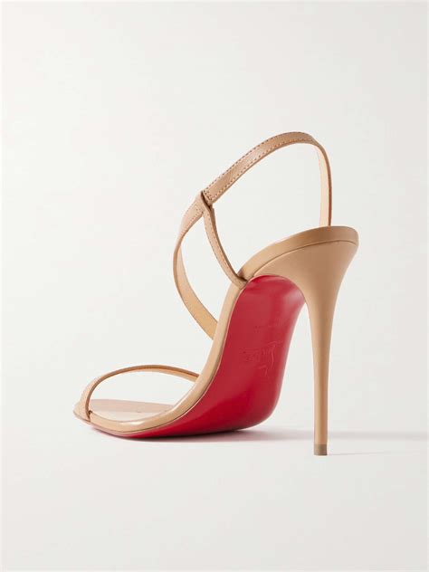 Christian Louboutin Rosalie 100 Pvc Trimmed Leather Sandals Net A Porter
