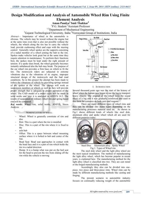 Wheel Design And Analysis