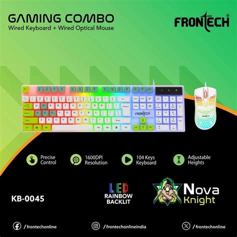 Frontech Rgb Keyboard Mouse Combo Kb 0045