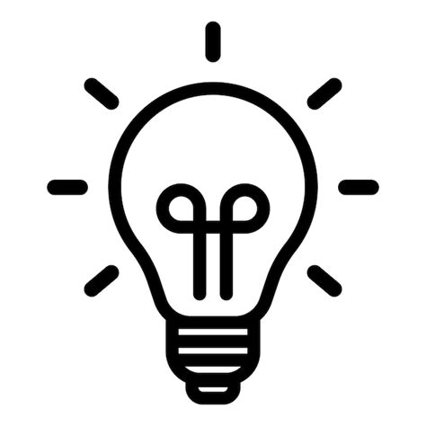 Premium Vector Light Bulb Line Icon Isolated On White Background